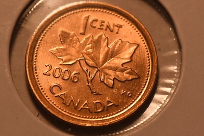 Canada 2006 Canadian One 1 Cent no P Non Magnetic Penny Coin BU | eBay