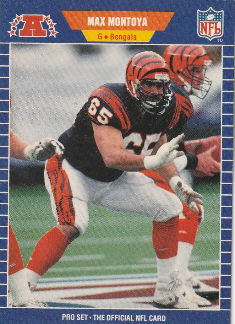 FREE SHIPPING-MINT-1989 Pro Set Max Montoya #65 BENGALS PLUS BONUS ...