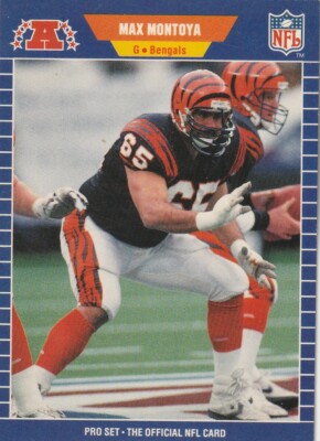 FREE SHIPPING-MINT-1989 Pro Set Max Montoya #65 BENGALS PLUS BONUS ...