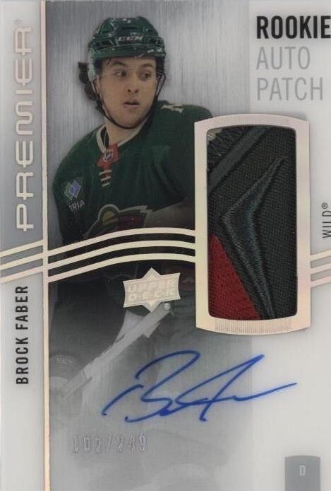 2023-24 Upper Deck Premier - Acetate Rookie Auto Patch Brock Faber #AR ...
