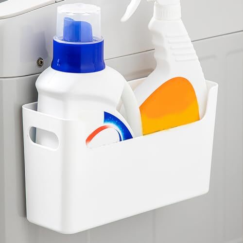 Over Cabinet Door Organizer Plastic Adhesive Storage Containers 2 Pack ...