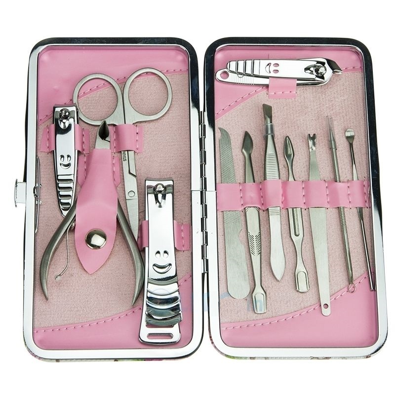 Nail Cuticle Clippers12Pcs Pedicure Manicure Set Cleaner Grooming Kit ...