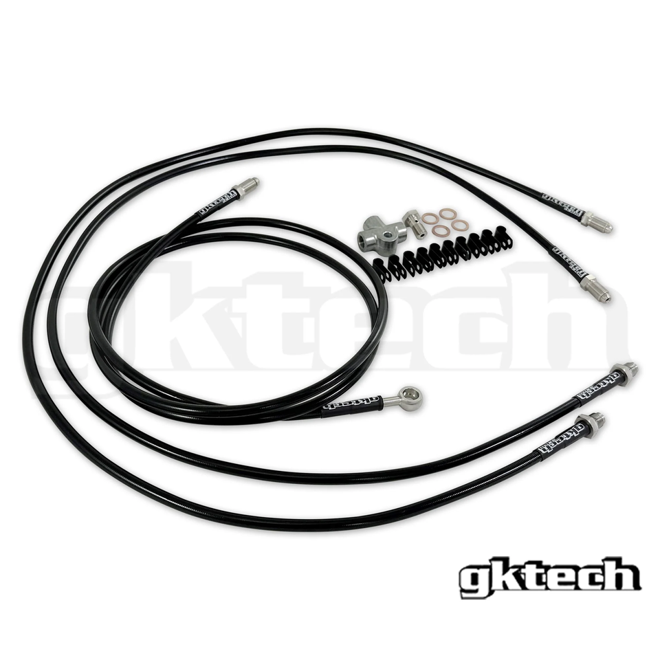 GKTECH Z33 350z/Z34 370z/G35/G37 SS braided hydraulic e-brake line kit ...