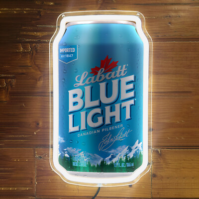 Labatt Blue Light Beer Can Neon Light Sign Club LED Store Wall Decor12 ...