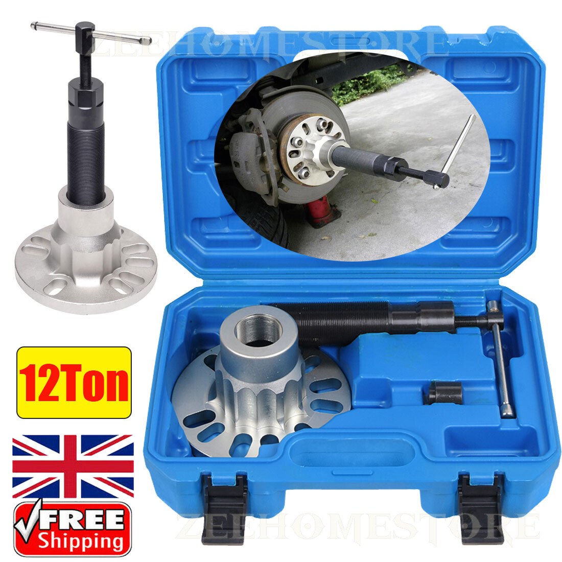 Hydraulic Spindle Wheel Hub Drive Press Shaft Puller Power 4 & 5 Stud ...