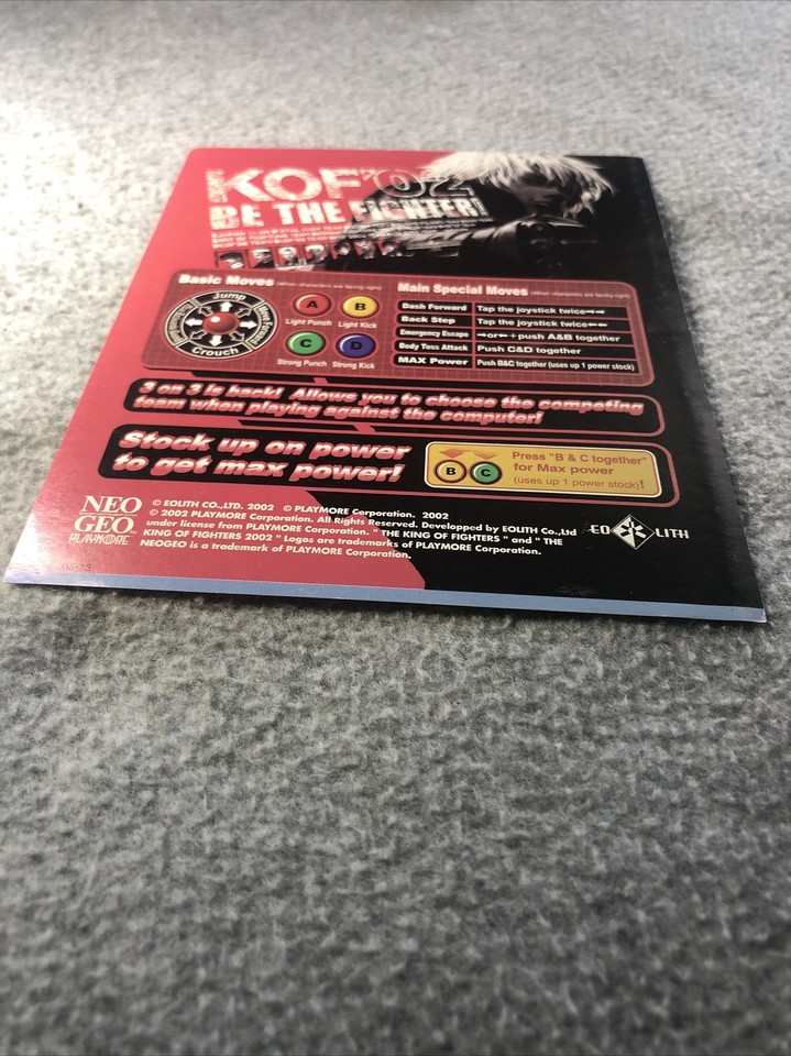 The King Of Fighters 02 Mini Marquee Header SNK Neo Geo Arcade ***** | eBay