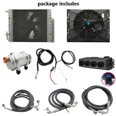 12V Car Air Conditioner Universal Underdash Electric AC Unit Kit ...
