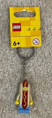 LEGO Hot Dog Suit Guy Minifigure Keychain/Keyring 853571-New Fast ship ...