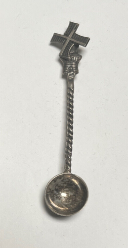 Vintage Silver 833 or better Spinning Windmill Ladle Spoon Brooch Pin ...