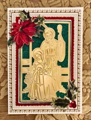 HANDMADE RELIGIOUS CHRISTMAS CARD One of a Kind (7" X 5") FREE SHIPPING ...