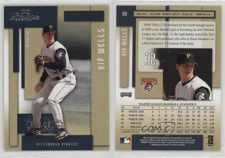 2004 Playoff Prestige Kip Wells #150 8y6 | eBay