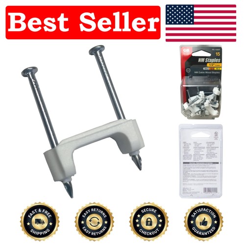 Insulated 15 Pack Cable Staples - Secure Romex & UF Wiring Installation ...