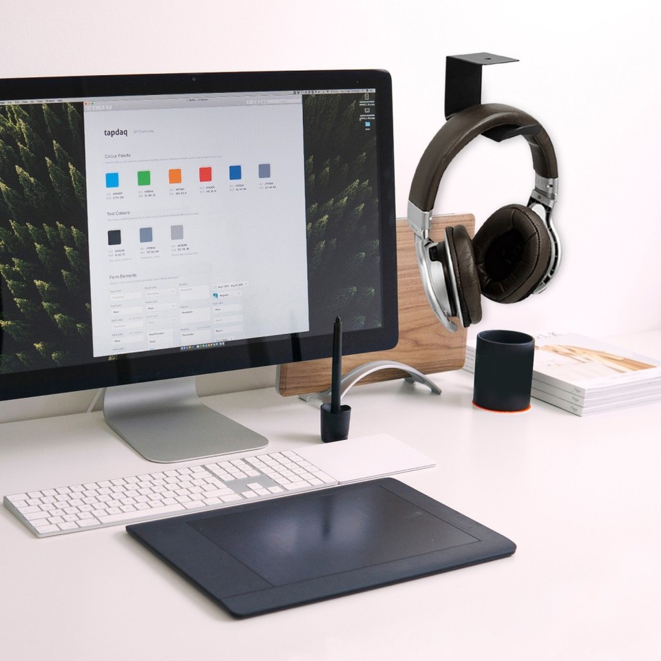 under Desk Headphone Stand Under-desk Mount Headset Holder Hanger ...