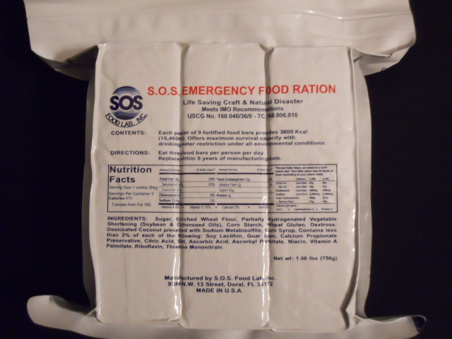 SOS EMERGENCY FOOD RATIONS 10 Packs 3600 Calorie bars FRESH DATES ...
