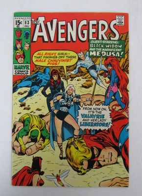 Avengers #83 (1970, Marvel) 1st Valkyrie & Lady Liberators VF- 7.5 ...