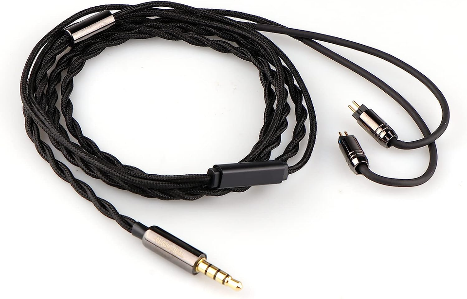 4N High Purity OFC Oxygen Free Cable HiFi IEM Cable with Microphone ...