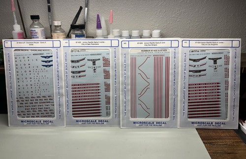 New HO Scale MicroScale Decals 4 Sets of Union Pacific Early E-Units | eBay