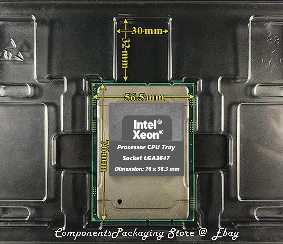 Intel Xeon Platinum 2nd Gen CPU Tray fit LGA3647 Processor - Lot of 2 5 ...