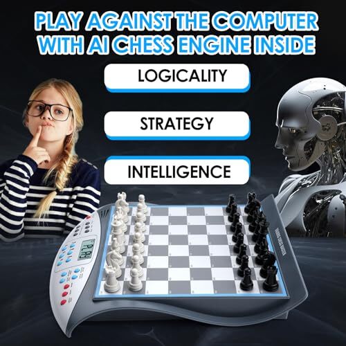 Electronic Chess Set with Voice Teaching System, Magnetic Computer ...
