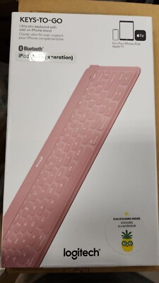 Logitech Keys-to-Go Ultra Slim Pink Keyboard Open box | eBay