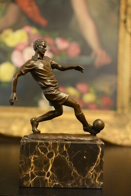Signed Milo Bronze soccer player Sculpture Figurine Bronze Statue! | eBay