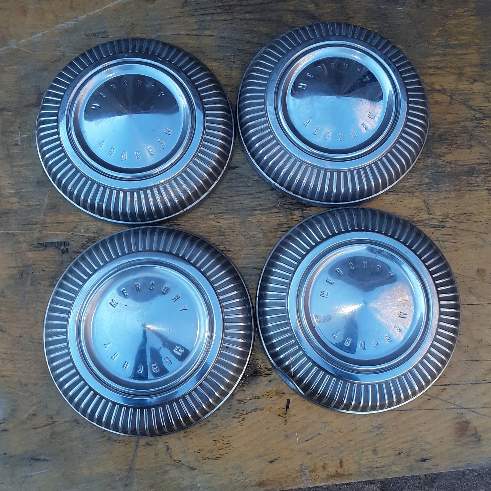 Vintage MERCURY Dog Dish Hubcaps Set of 4 | eBay