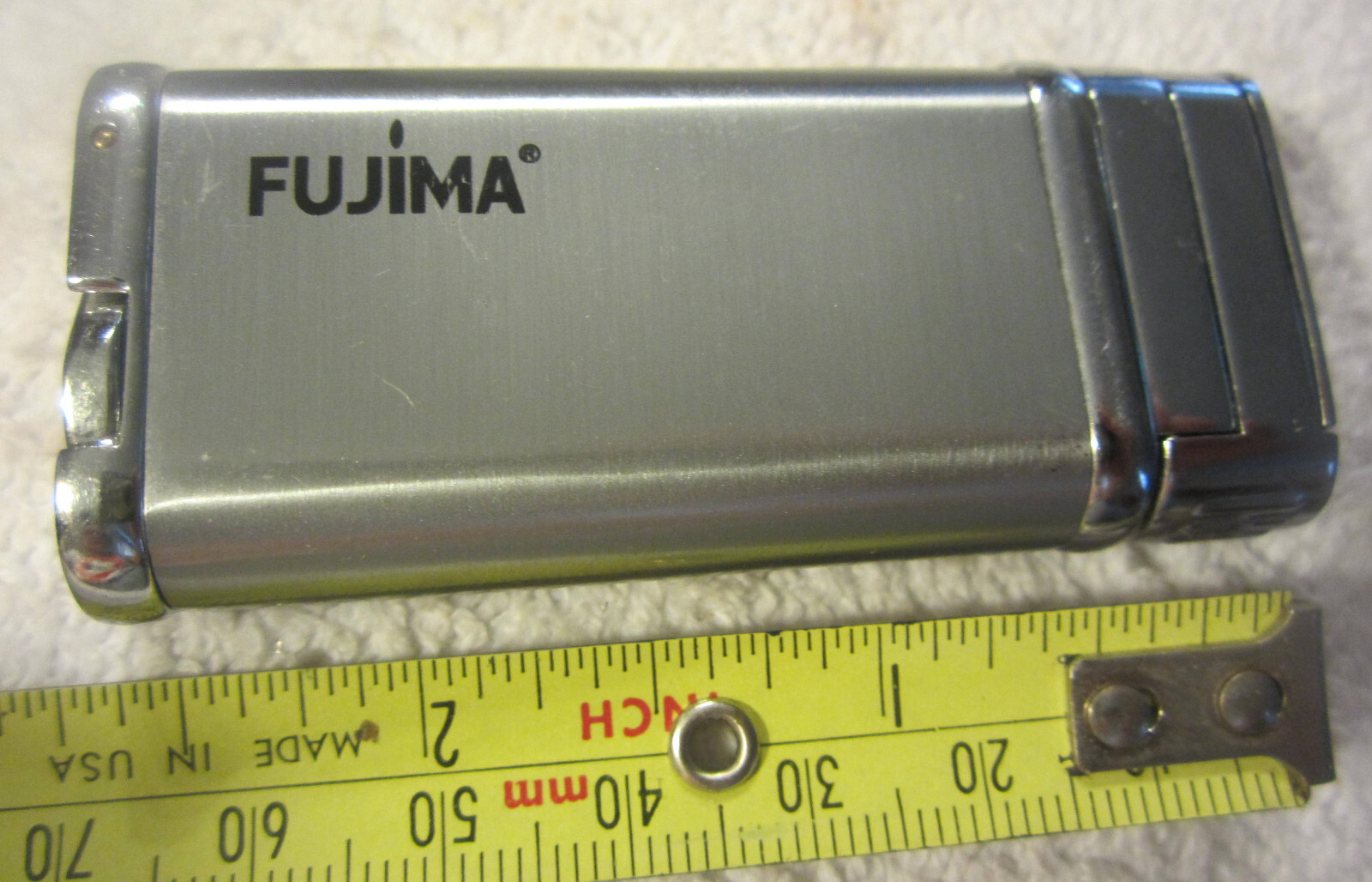1 Fujima Lighter wind proof Butane Refillable Gas,silver gray color | eBay