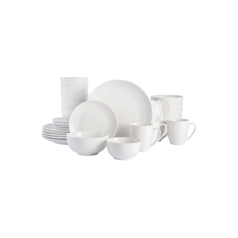 Gibson Ogalla 30-Pc. Ceramic Dinnerware Set - White REMAILER ONE SIZE ...