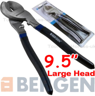 BERGEN Heavy Duty Cable Cutters 9.5" Large Head Electrician Cable ...