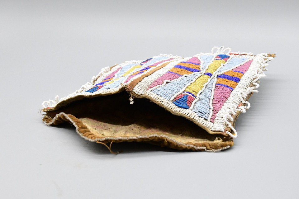 Rare Beaded Crow Beadwork Bag 1870s 8" Long 8.5" Wide | eBay
