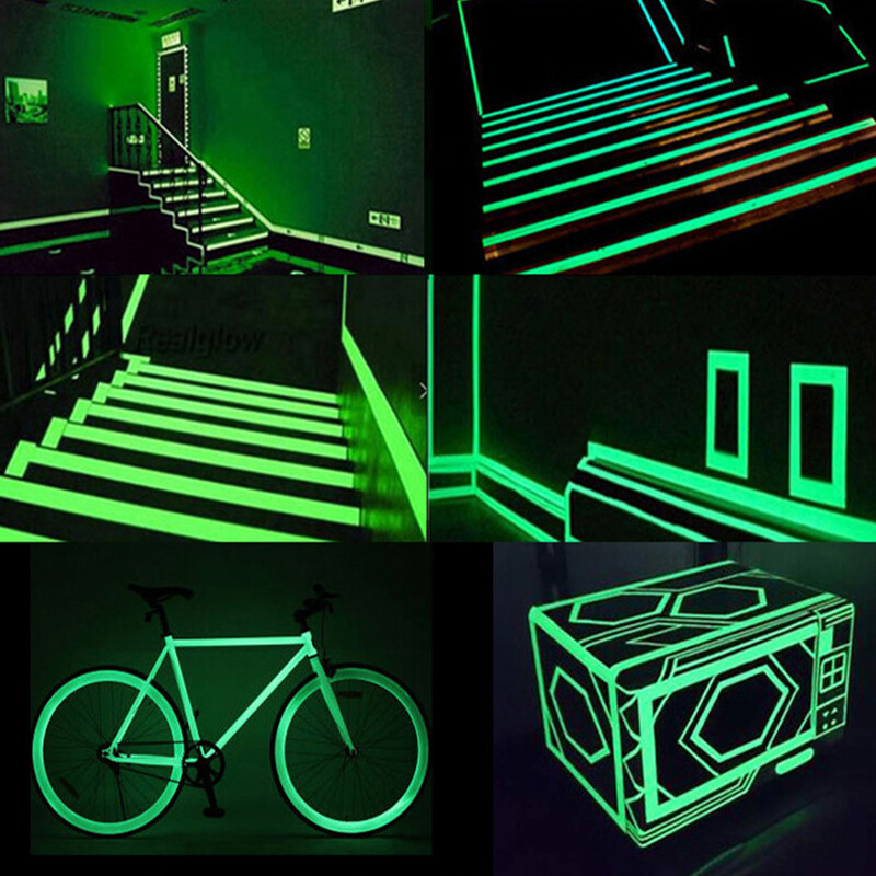 Luminous Fluorescent Tape Night Glow In The Dark Self-adhesive Sticker ...
