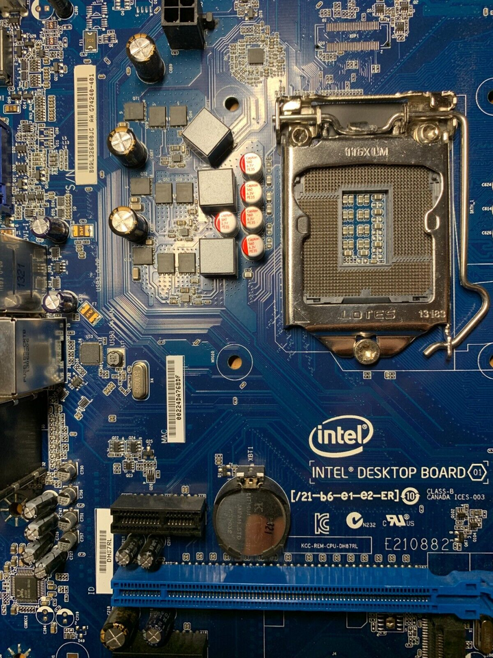 Intel DH87RL Motherboard LGA1150 G74240 HDMI DVI-I DP with IO Shield ...