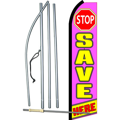 Stop Save Here Complete Swooper Flag Bundle | eBay