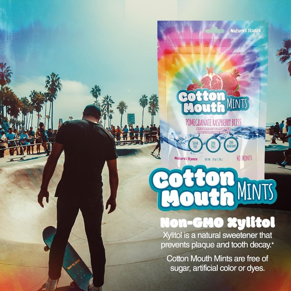 Xylitol Mints for Cotton Mouth Relief, Dry Mouth Lozenges Sugar Free ...