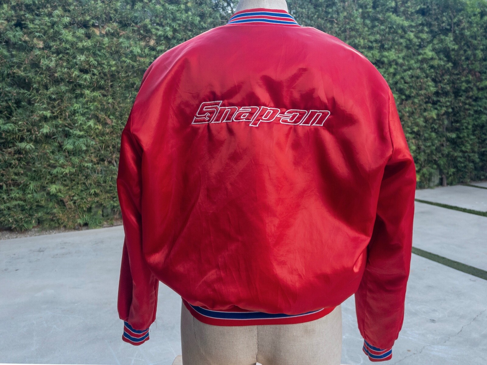 SNAP ON TOOLS Vintage Bomber Jacket Size Large | Red … - Gem