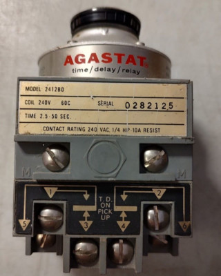 AGASTAT 2412BD TIME/DELAY/RELAY - COIL 24DV - TIME 2.5 - 50 SEC. | eBay
