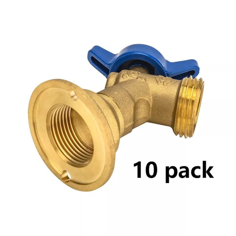 EFIELD 1/4 Turn Female Threaded Sillcock Brass Valve 1/2" NPT x 3/4" or ...