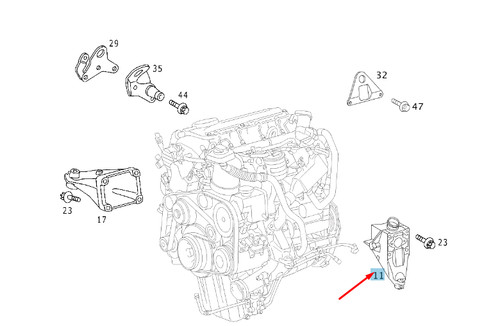 MERCEDES-BENZ VITO W639 LEFT SIDE ENGINE CARRIER A6462230004 ORIGINAL ...