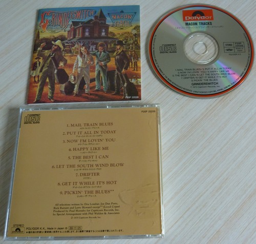 RARE CD ALBUM GRINDERSWITCH MACON TRACKS 9 TITRES 1975 MADE IN JAPAN ...