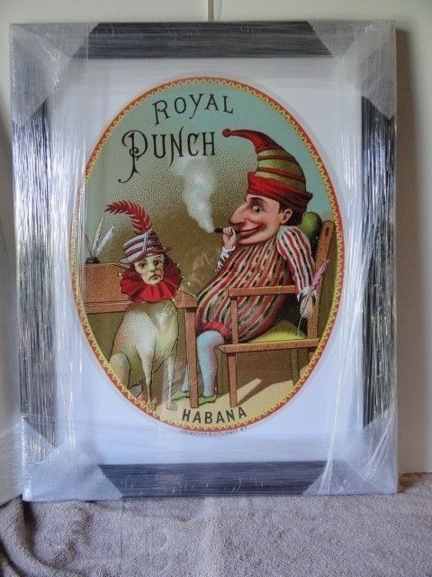 Royal Punch print signed and framed in shiny black frame. 35" x 28" x 1 ...