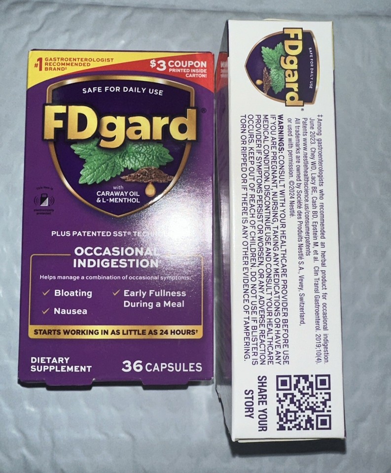 (2)-FDgard Dietary Management Functional Dyspepsia, 36ct Exp: 08/2025 ...