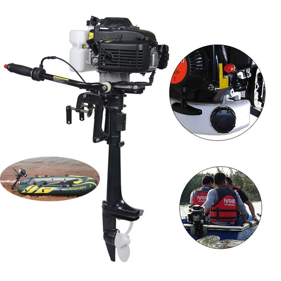 BRAND New 4 Stroke 4 HP Outboard Motor 44CC Boat Engine With Air ...