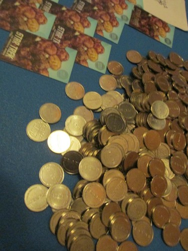 Dave Buster's 300 Elaut coins 4 Game Pusher Coin Star Trek Spongebob ...