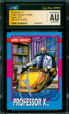 X-Men Series I Professor X #11 CGC 10 AUTO SIGNATURE signed JIM LEE ...
