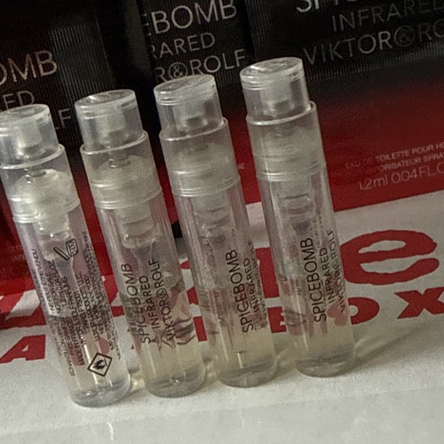 V&R VIKTOR & ROLF SPICEBOMB INFRARED 1.2ml .04fl oz x 4 COLOGNE SPRAY ...