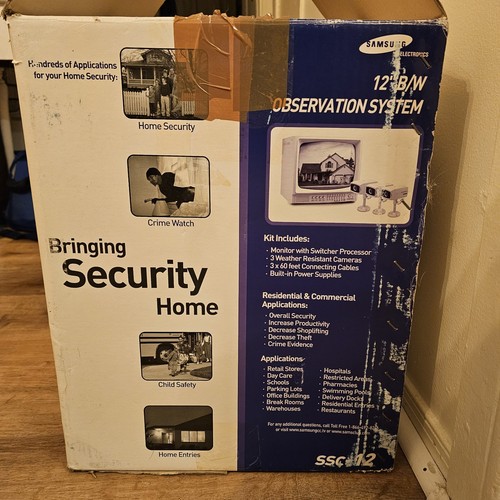 Samsung 12" CRT Observation Security Monitor SSC-12PM Black White New ...