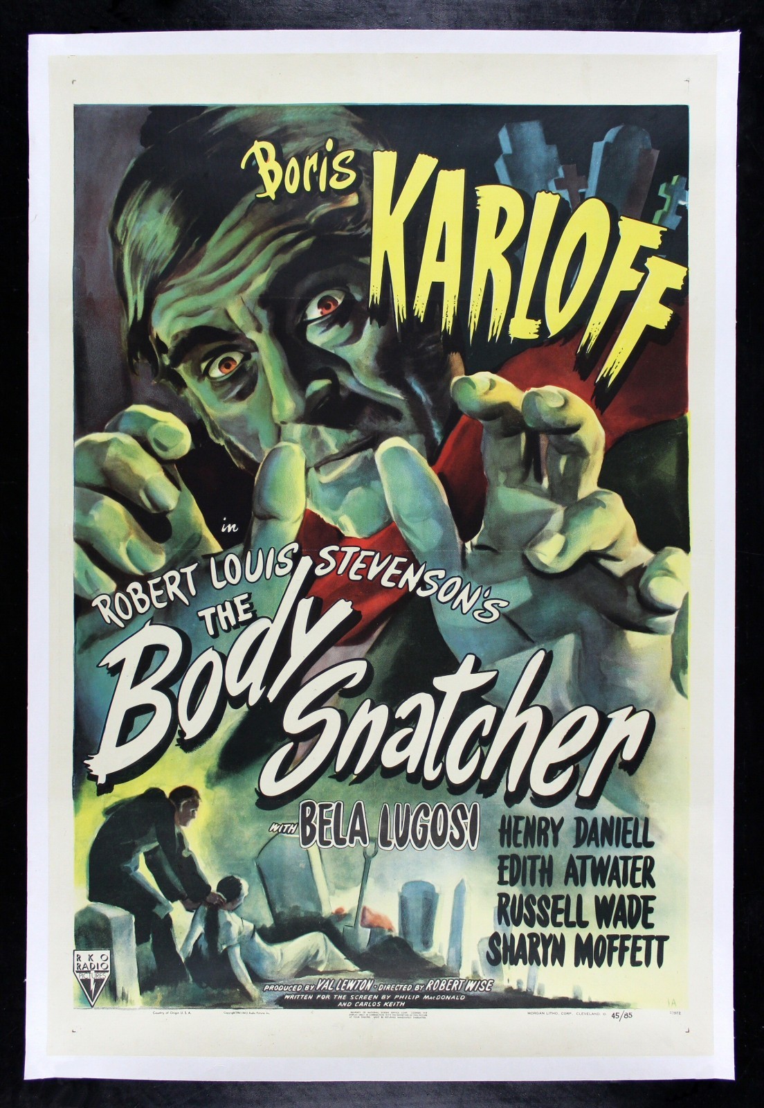 THE BODY SNATCHER 1945 CineMasterpieces KARLOFF LUGOSI HORROR MOVIE ...