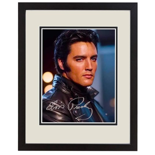 The King Elvis Presley 11 x 14 Framed Autographed Double Matted Premium ...