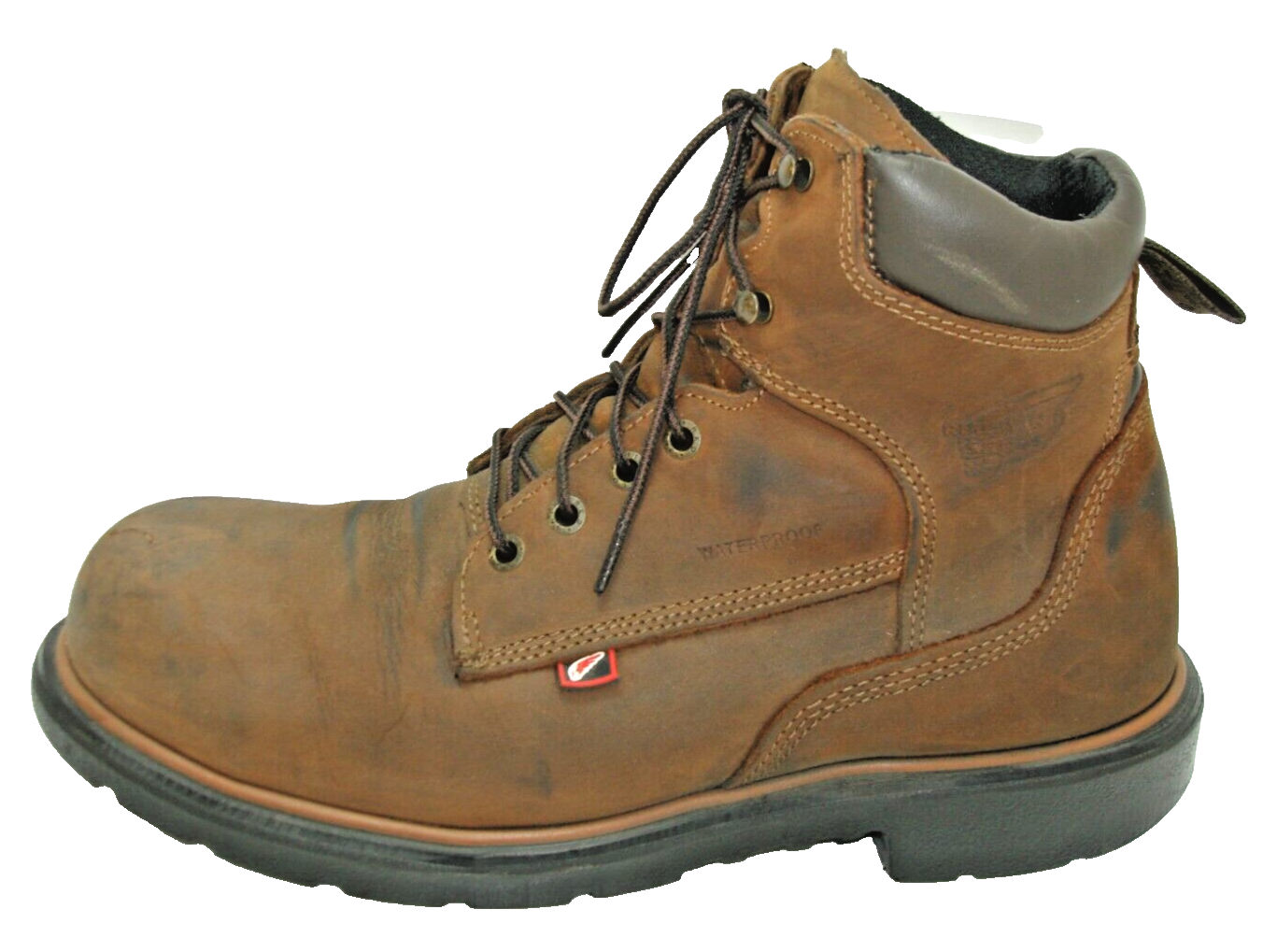Sz 11 D RED WING 4215 Men's Work Safety Toe Boots Brown Leather STEEL ...