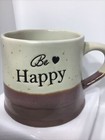 BE HAPPY COFFEE MUG. EMBOSSED HAPPY COFFEE MUG. Art Deco 3D Mug. B230 | eBay